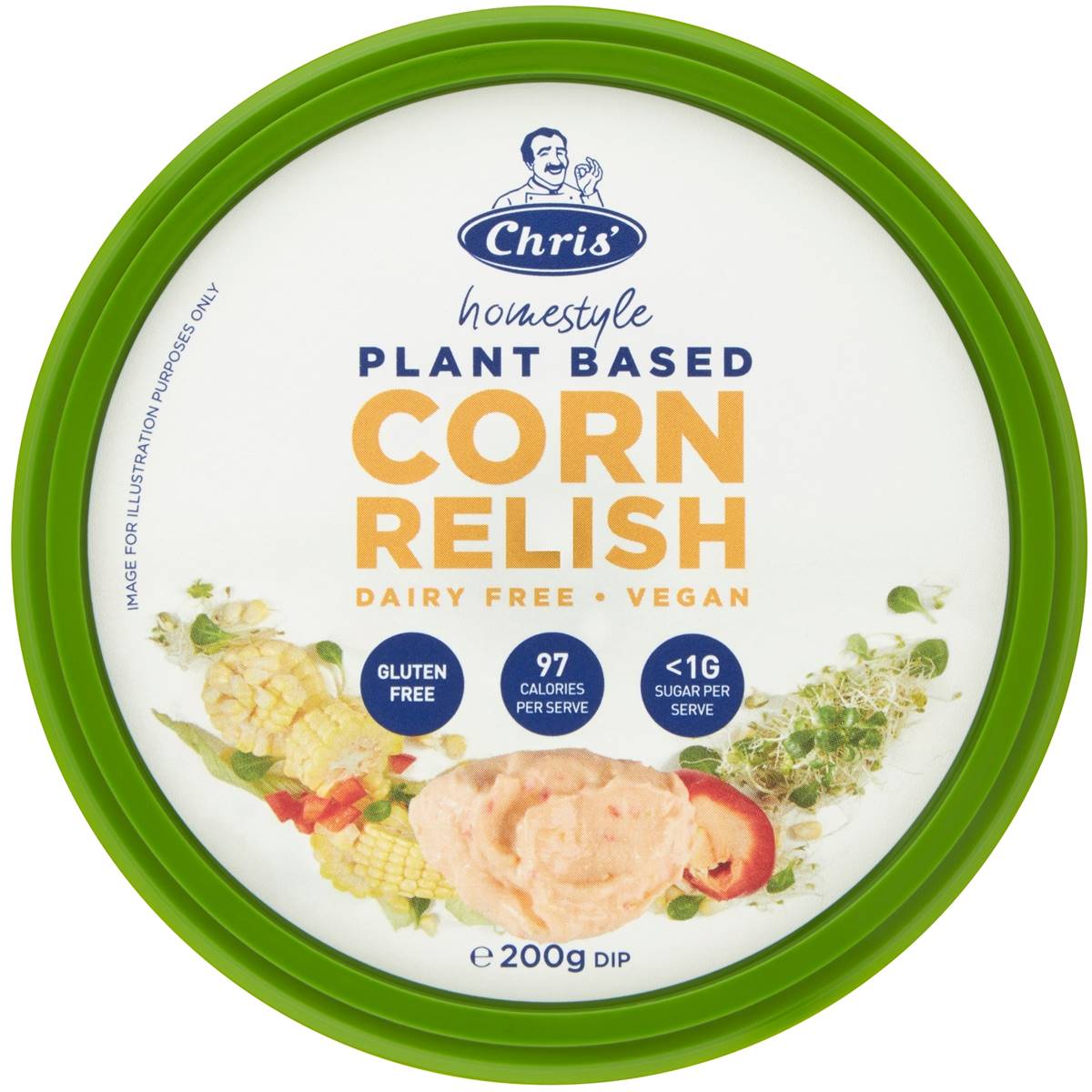 Chris' Plant Based Corn Relish 200g | Woolworths