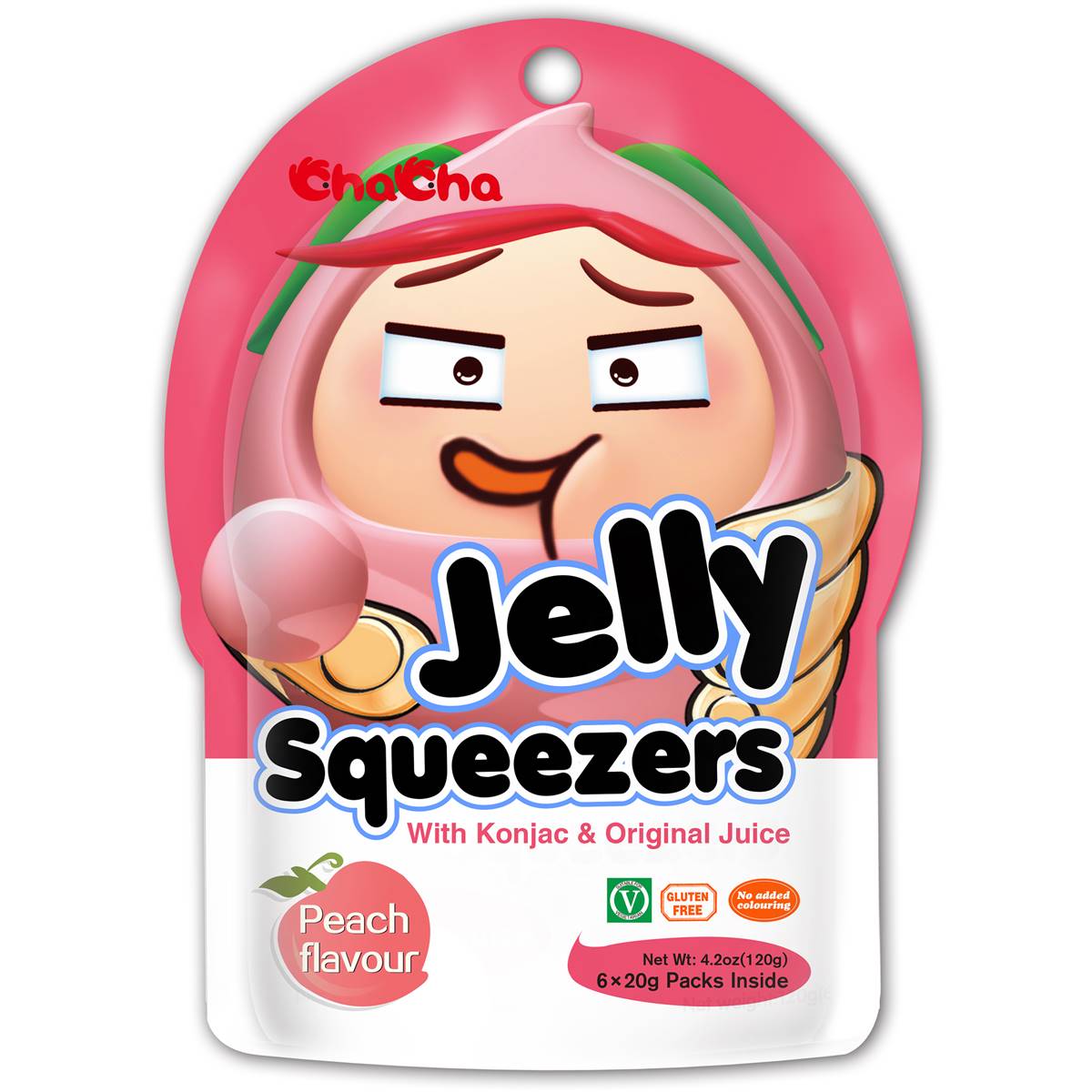 Chacha Peach Konjac Jelly Squeezers 120g | Woolworths
