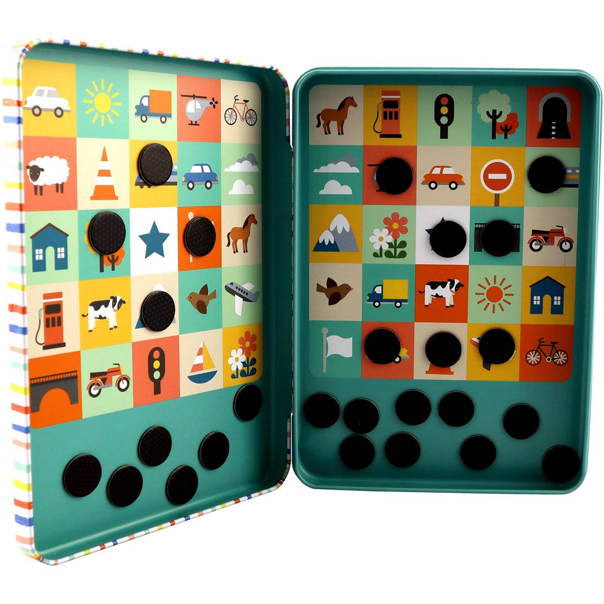 Kids Car Game Petit Collage Magnetic Travel Bingo Game – On-the-Go Fun ...