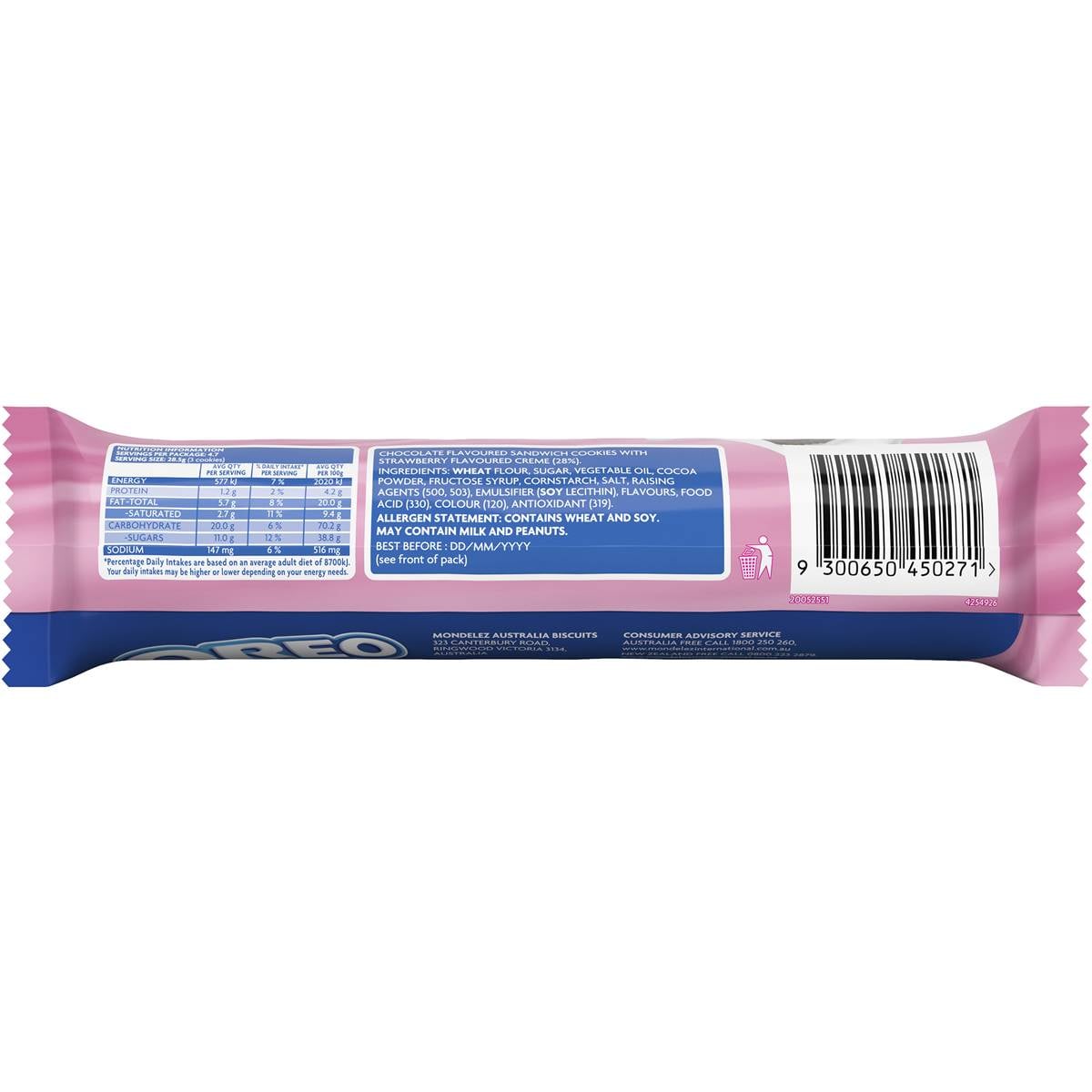 Oreo Cookie Strawberry 133g | Woolworths