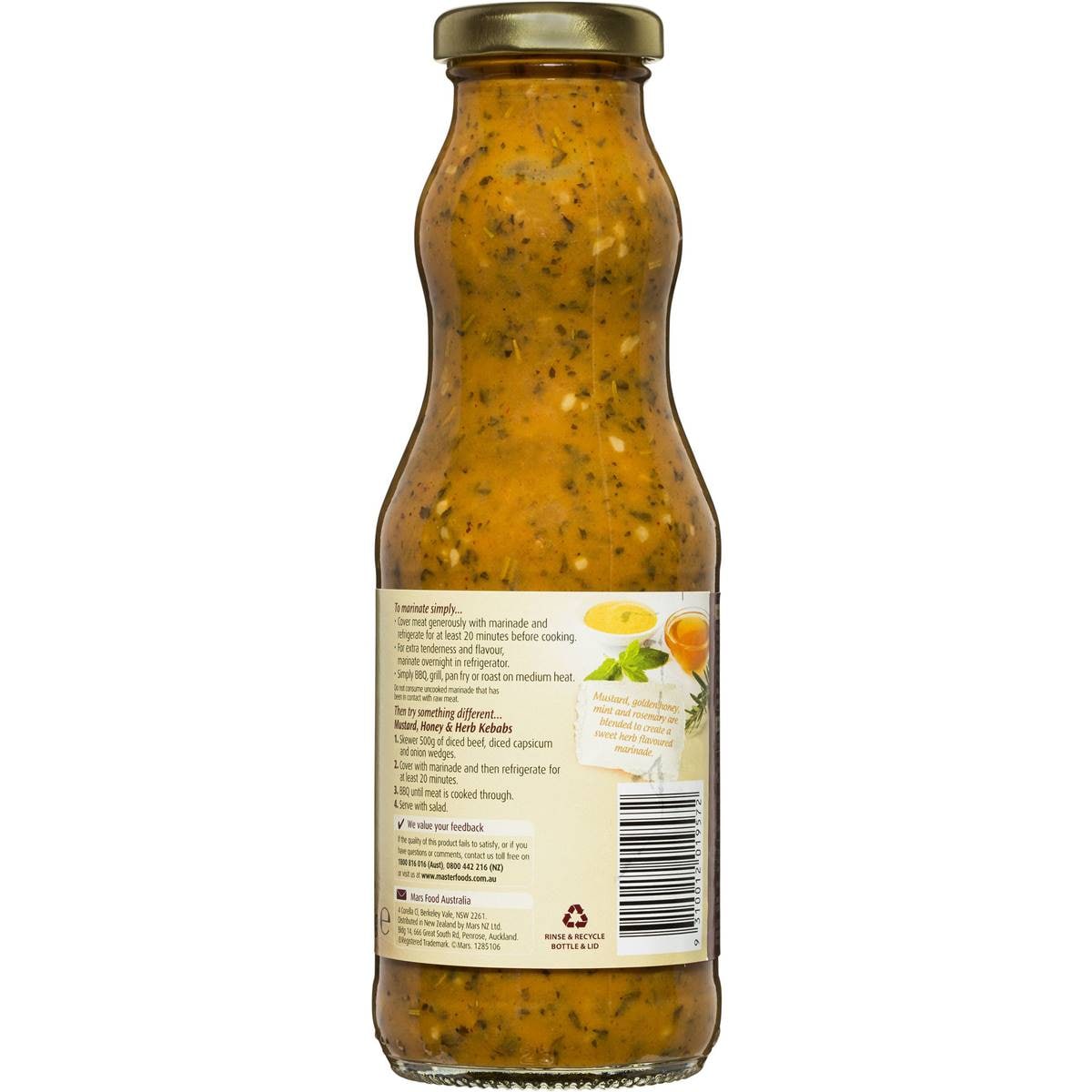 Masterfoods Mustard Honey And Herb Marinade at Chloe Dunbar blog