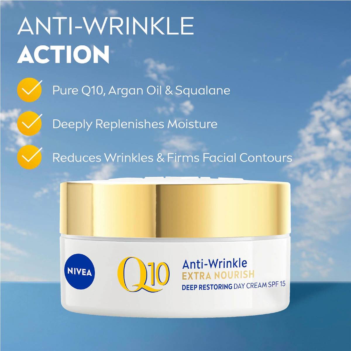 Nivea Q10 Anti Wrinkle Mature Day Cream Face Moisturiser 50ml | Woolworths