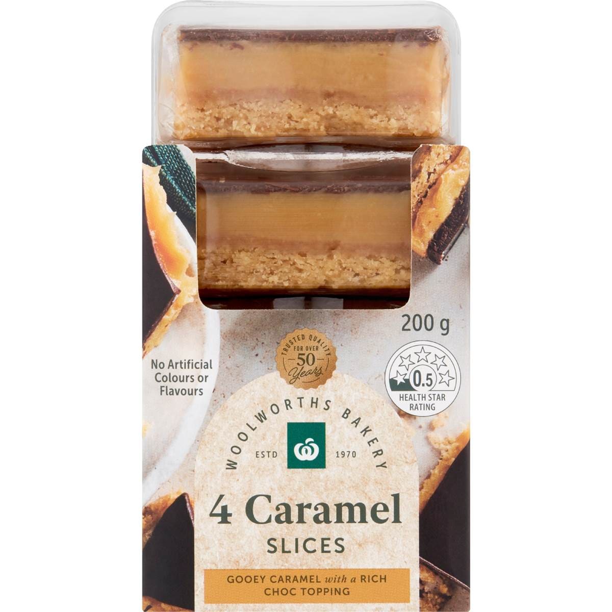 Woolworths Caramel Slices 4 Pack | Woolworths