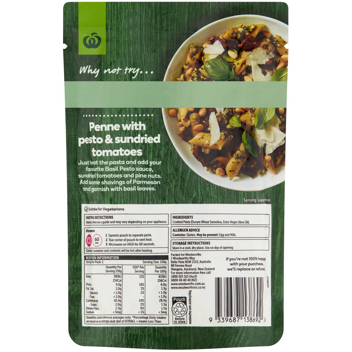 Woolworths Microwave Quick Pasta Penne 150g | Woolworths