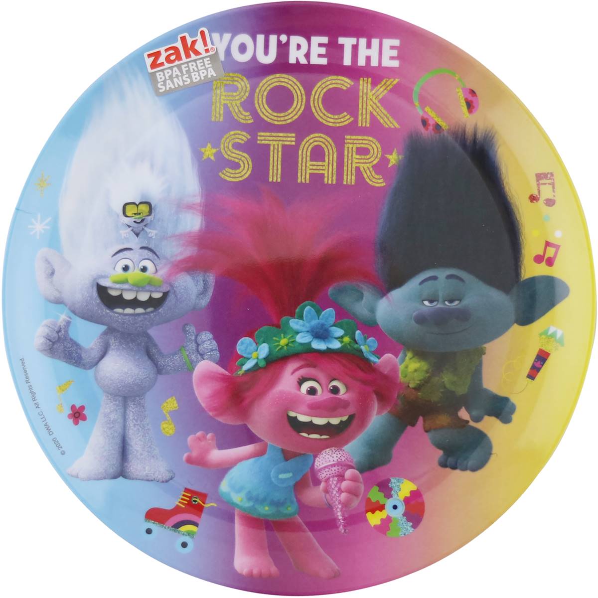 Trolls World Tour Plate Each | Woolworths