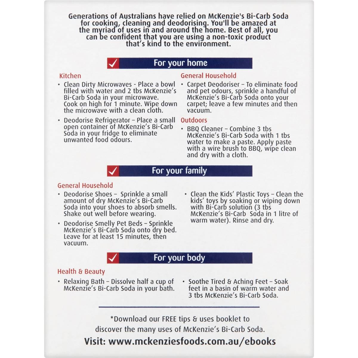 Mckenzie's Bi Carb Soda 500g | Woolworths