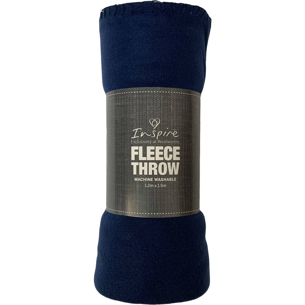 Inspire Fleece Throw 1.2m X 1.5m Solid Assorted Each | Woolworths