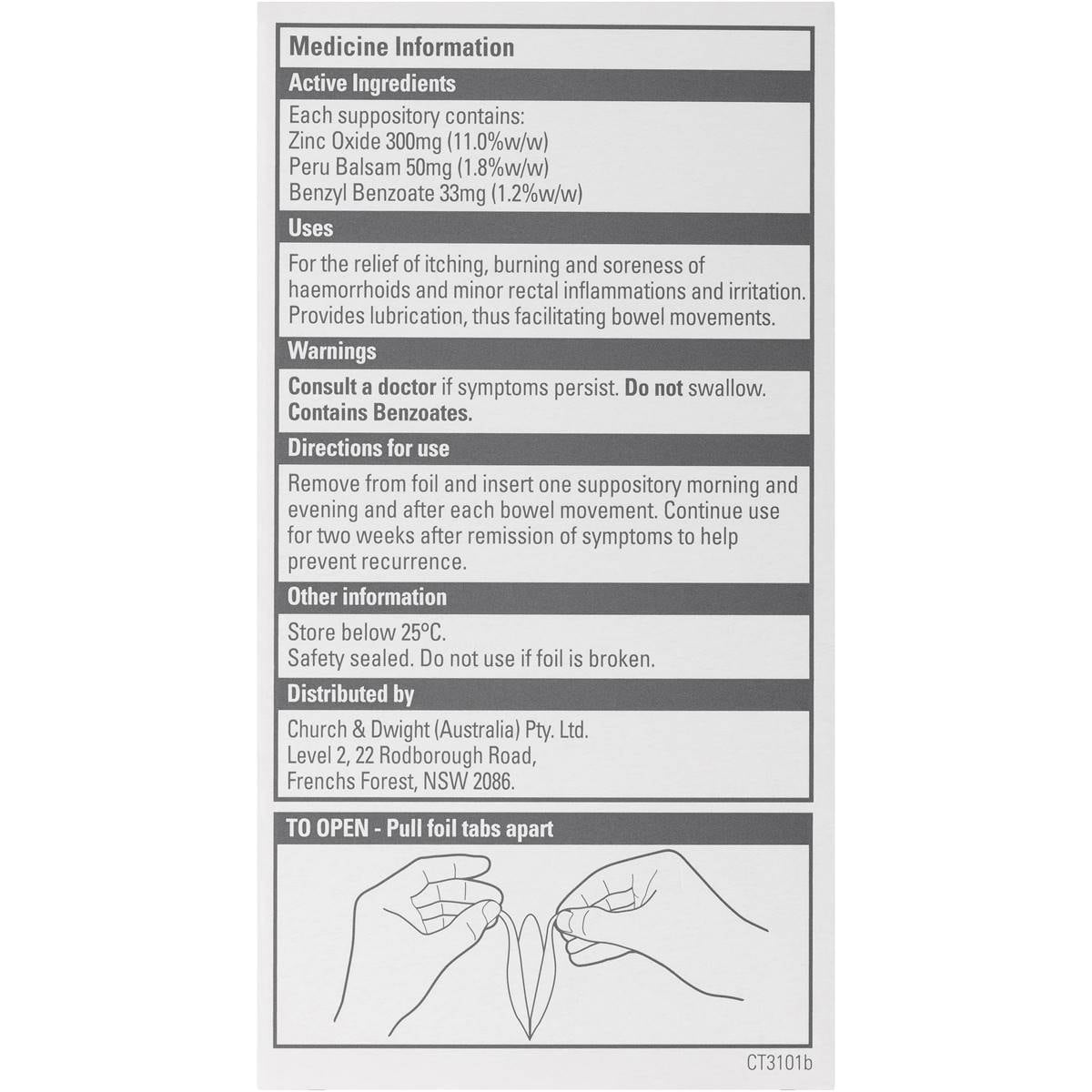 Anusol Haemorrhoidal Suppositories 12 Pack | Woolworths