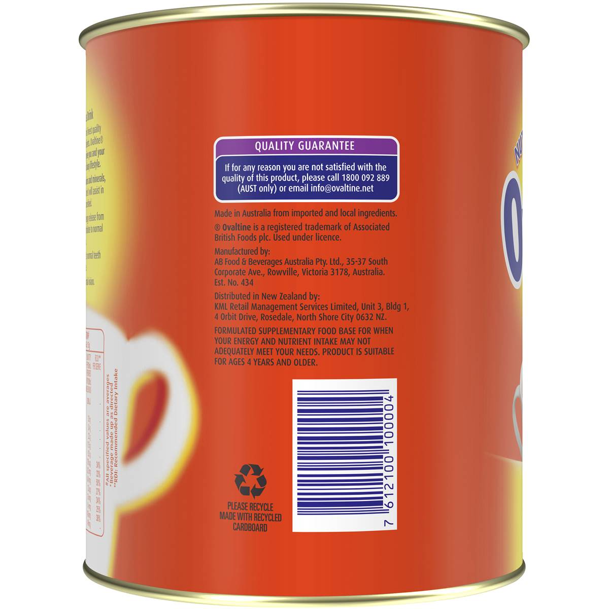 Ovaltine Instant Malt Drink Powder Chocolate Ntuc