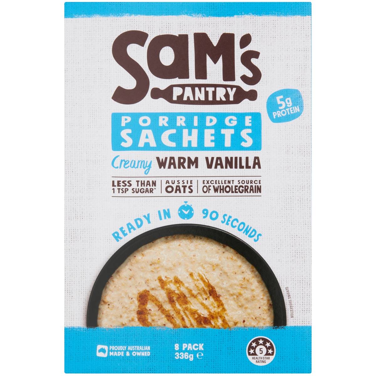 Sam's Pantry Creamy Warm Vanilla Porridge Sachets 8 Pack | Woolworths