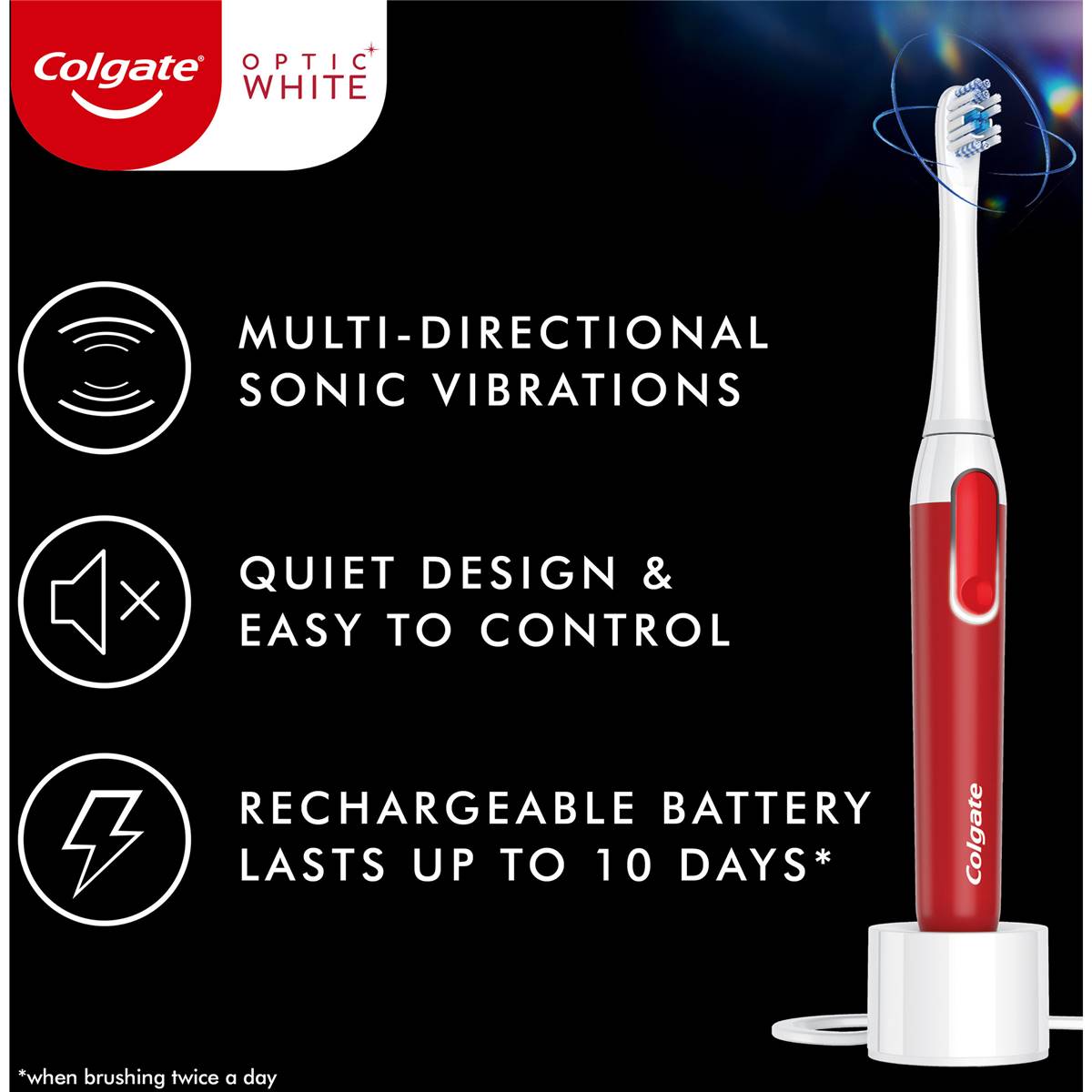 Colgate Sonic Electric Toothbrush Proclinical 500r Whitening Each ...