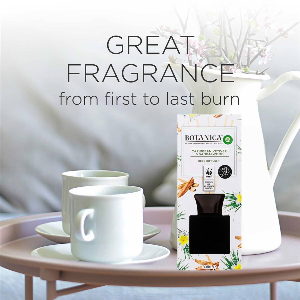 Botanica Caribbean Vetiver & Sandalwood Reed Diffuser 80ml | Woolworths