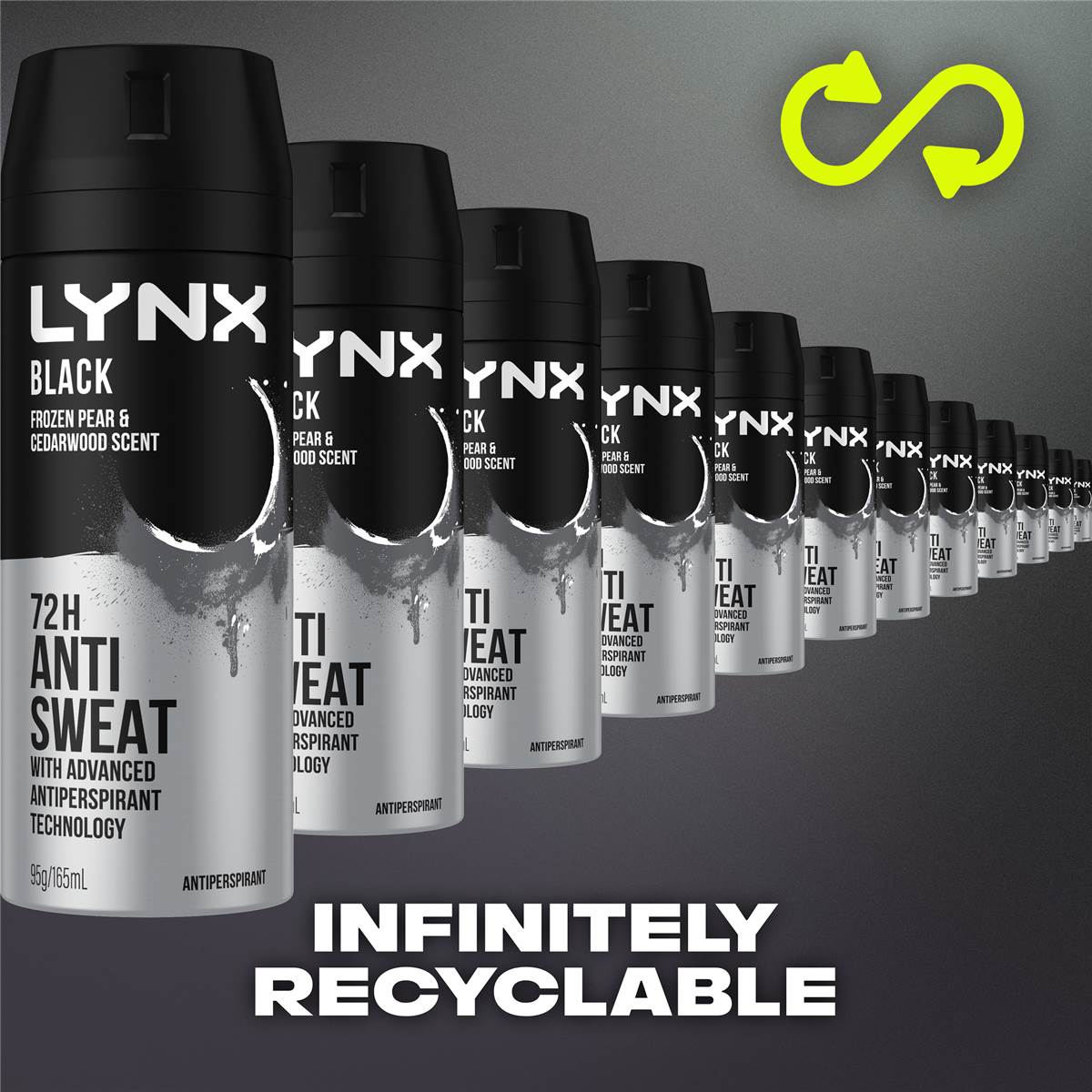 Lynx Antiperspirant Aerosol Black 165 Ml | Woolworths