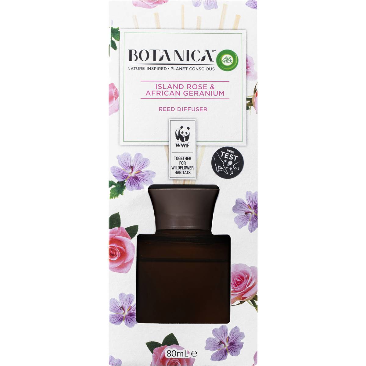 Air Wick Botanica Island Rose & African Geranium Reed Diffuser 80ml ...