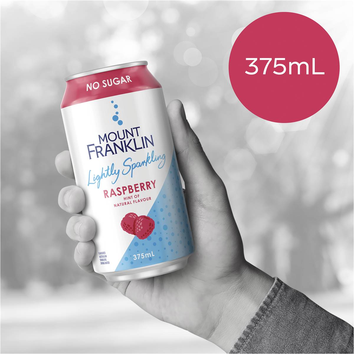 Mount Franklin Lightly Sparkling Raspberry 375ml X10 Pack | Woolworths