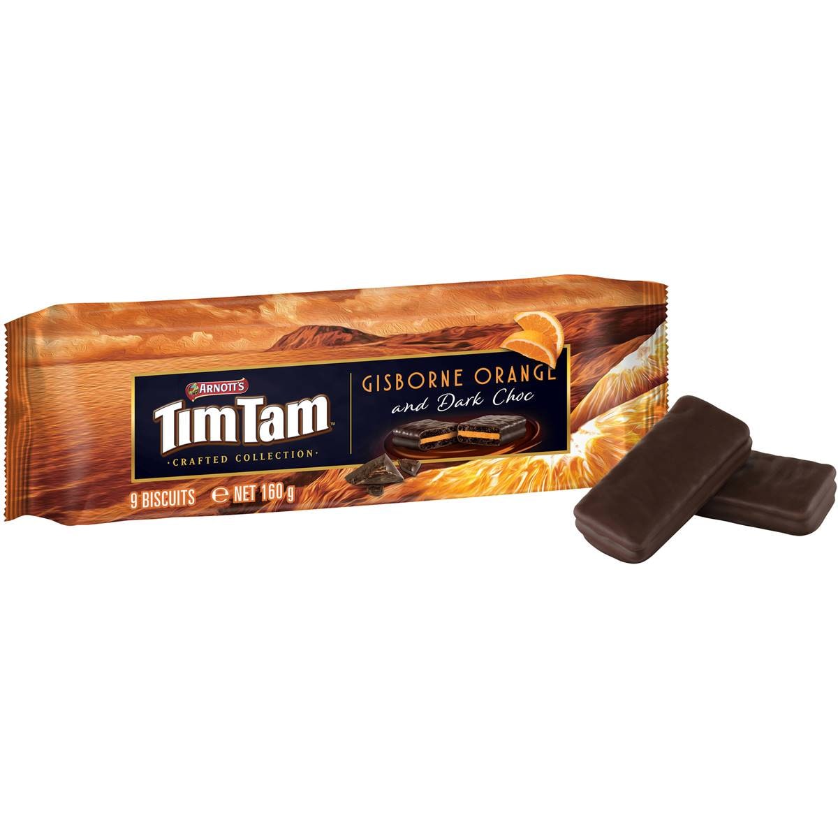 Arnott's Tim Tam Crafted Gisborne Orange & Dark Chocolate 160g | Woolworths