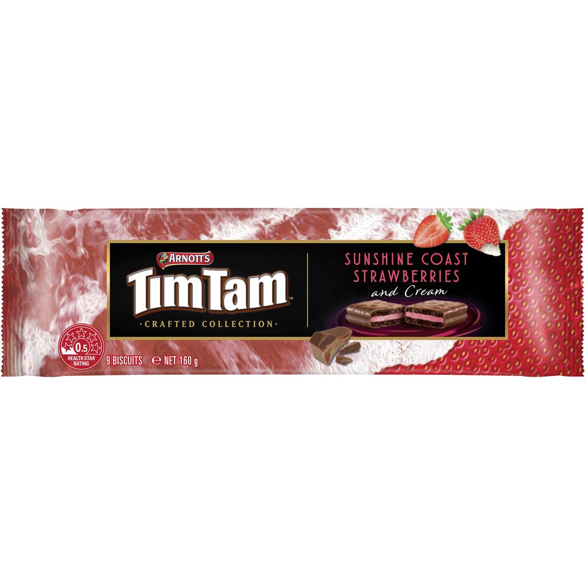 Arnott's Tim Tam Crafted Sunshine Coast Strawberries & Cream 160g ...