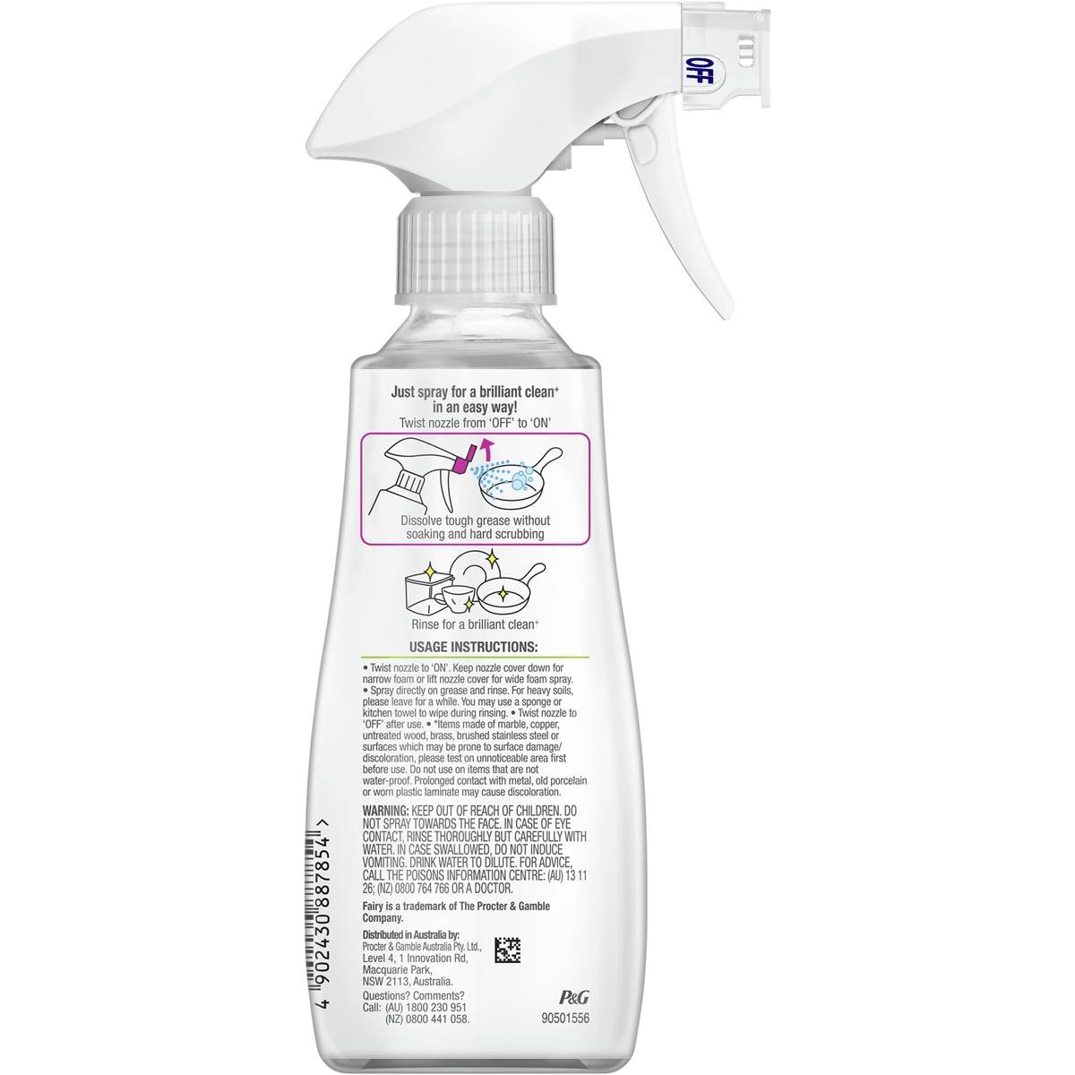 Fairy Platinum Easy Dishwashing Spray Lemon 300ml | Woolworths