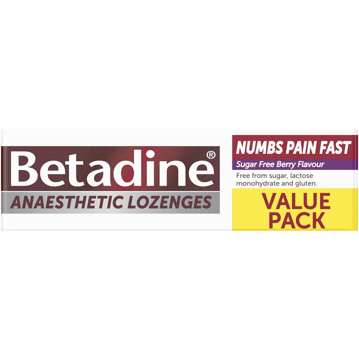 Betadine Sore Throat Lozenges Anaesthetic Berry 36 Pack | Woolworths