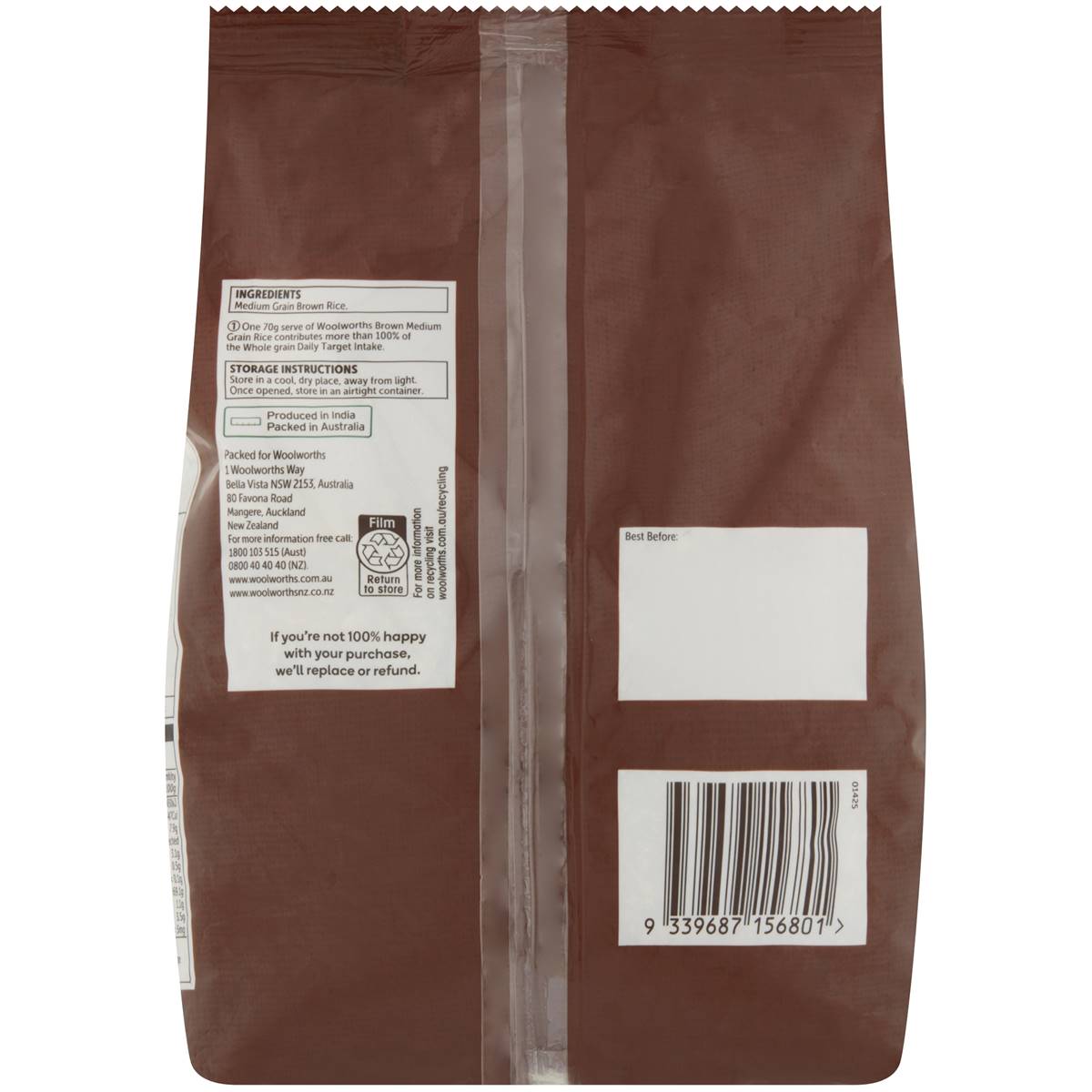 Woolworths Brown Medium Grain Rice 1kg | Woolworths