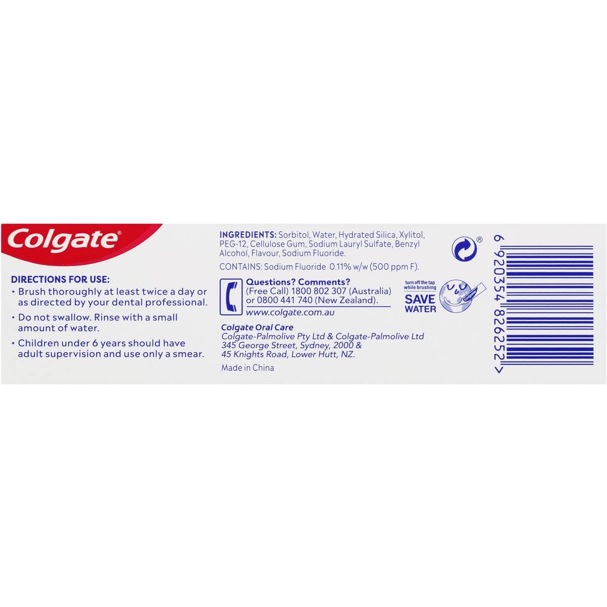 Colgate Kids Anticavity Fluoride Toothpaste 0-3 Yrs Mild Fruit 80g ...