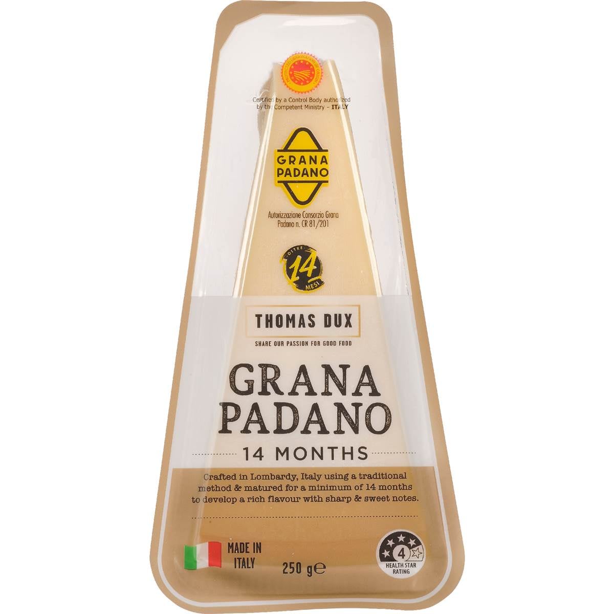 Thomas Dux Grana Padano 14 Months 250g | Woolworths