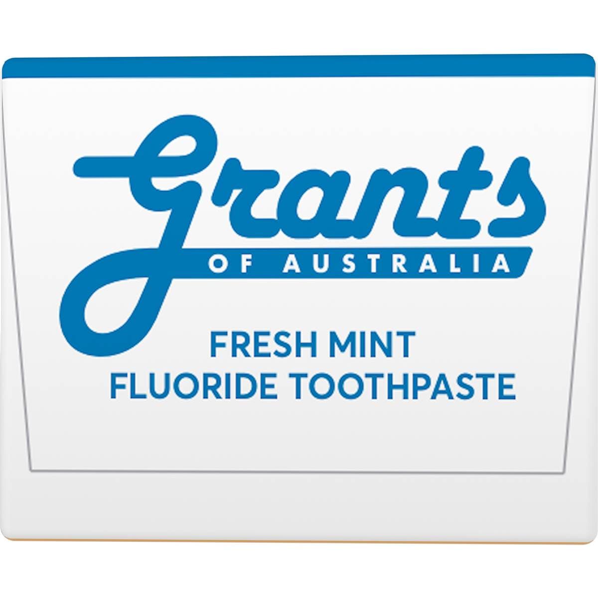 Grants Of Australia Fresh Mint Natural Toothpaste With Fluoride 110g ...