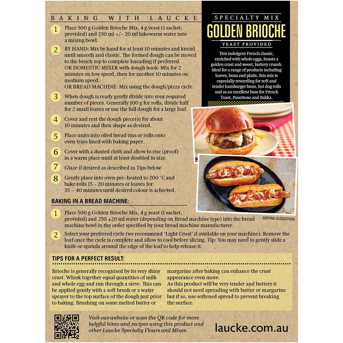 Laucke Golden Brioche Bread Mix 1kg | Woolworths