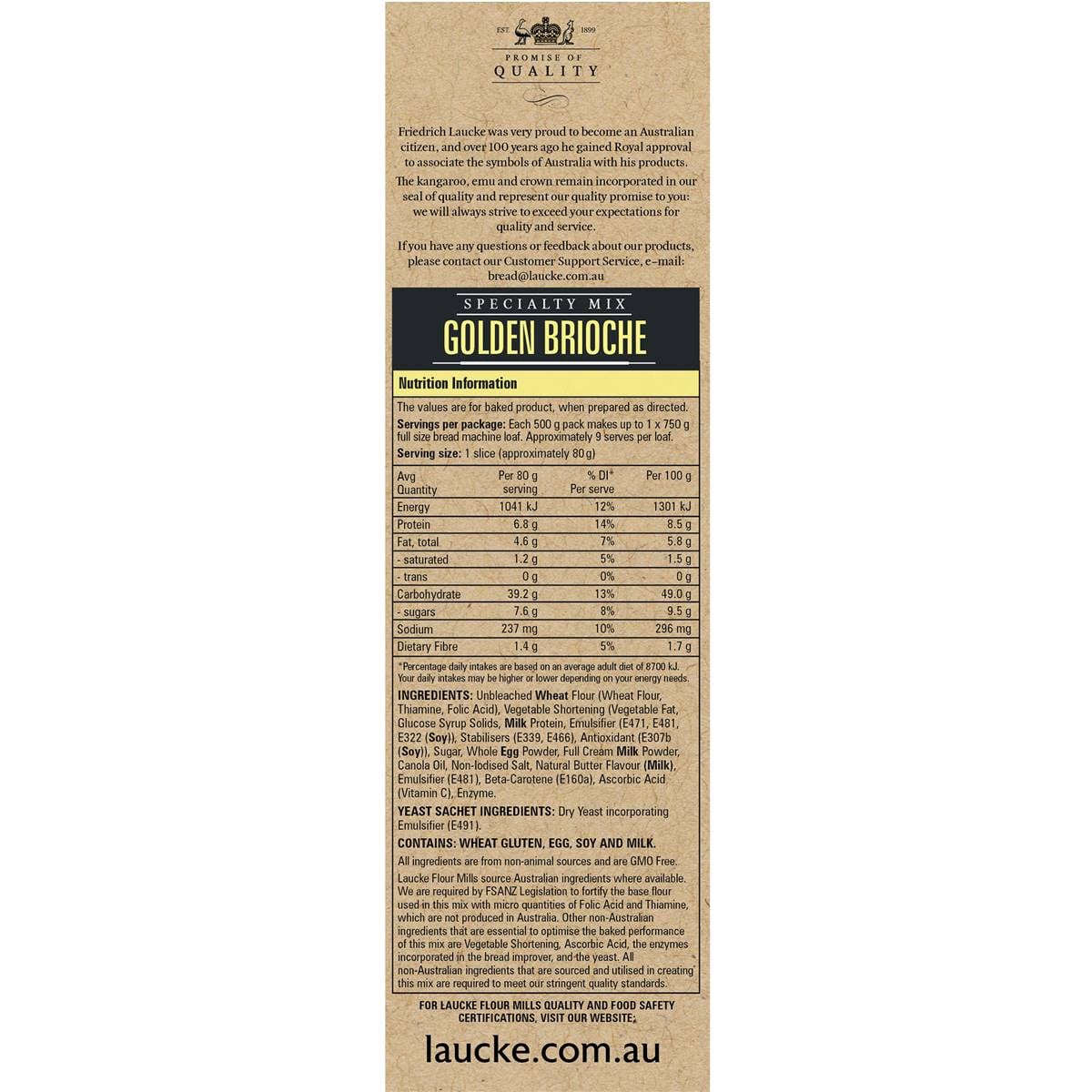 Laucke Golden Brioche Bread Mix 1kg | Woolworths