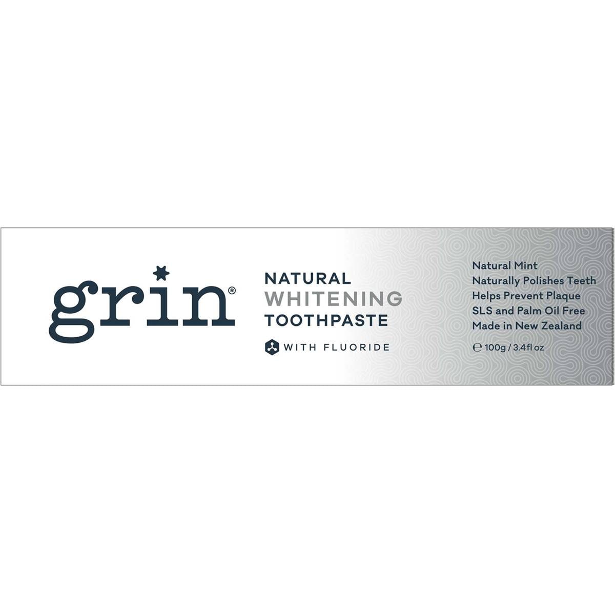 Grin Natrual Whitening Toothpaste With Fluoride 100g | Woolworths