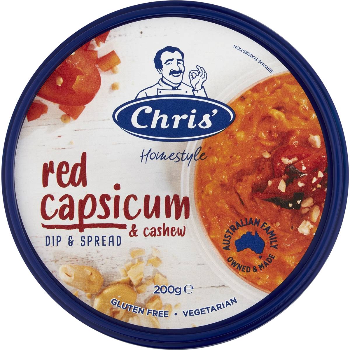 Chris' Red Capsicum & Cashew Dip & Spread 200g | Woolworths