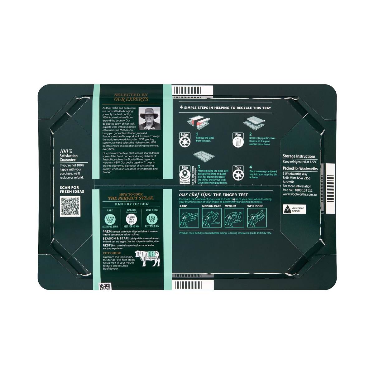 Woolworths Beef Eye Fillet Thick Cut Steak 320g | Woolworths