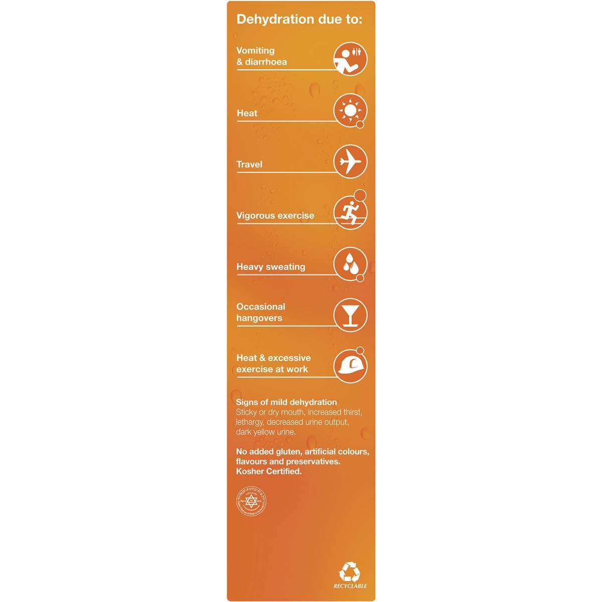 Hydralyte Orange Effervescent Tablets 40 Pack | Woolworths