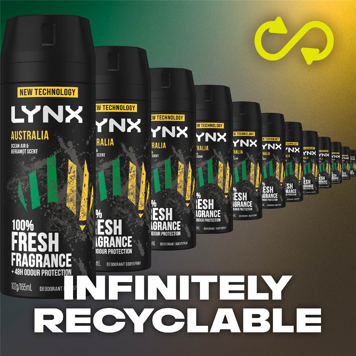 Lynx Deodorant Body Spray Australia 48h 165ml | Woolworths