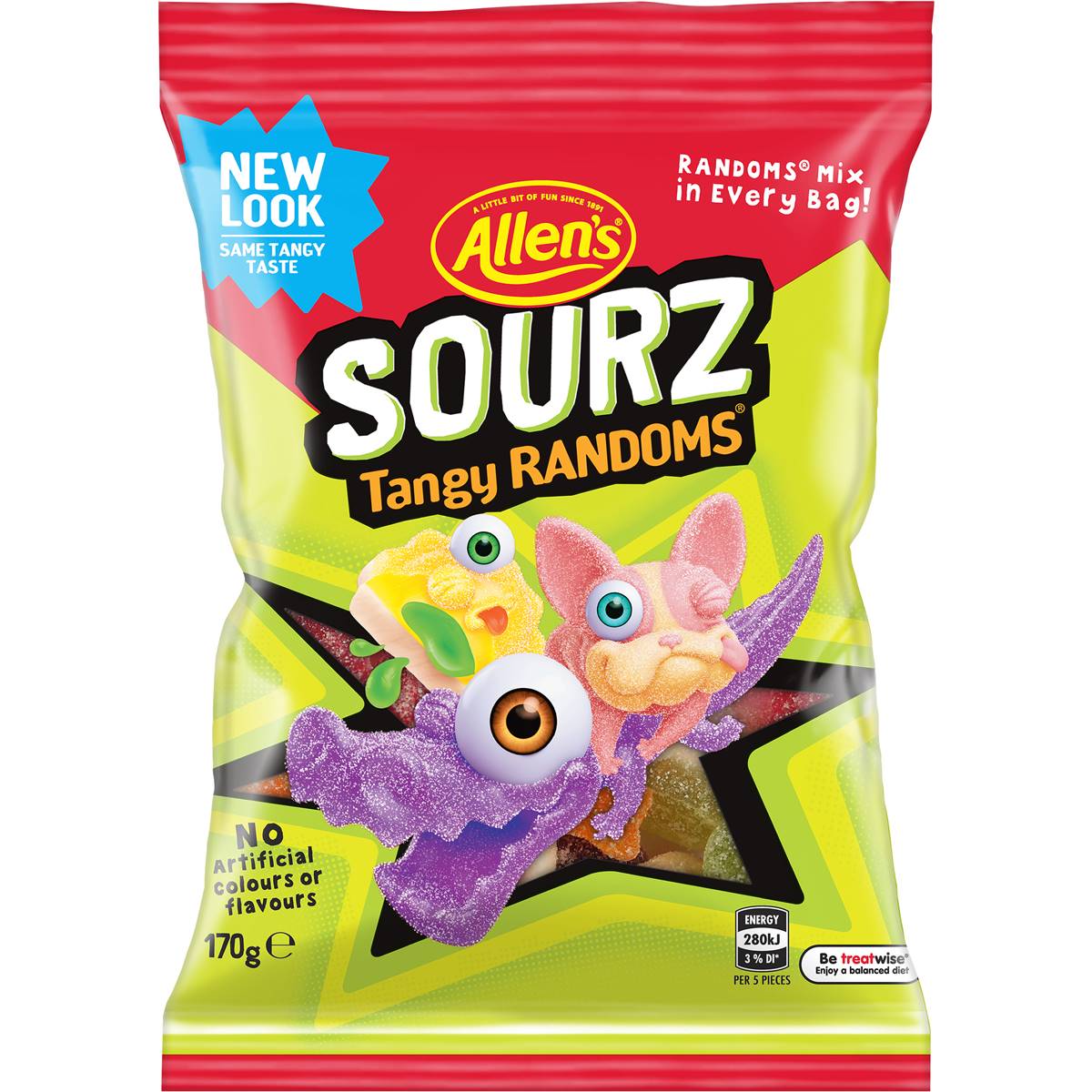 Allen's Sourz Tangy Randoms 170g | Woolworths