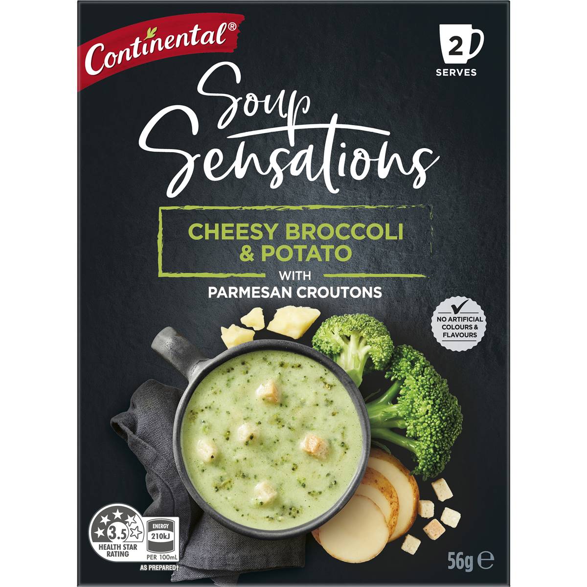 Continental Soup Sensations Cheesy Broccoli & Potato Serves 2 56g ...
