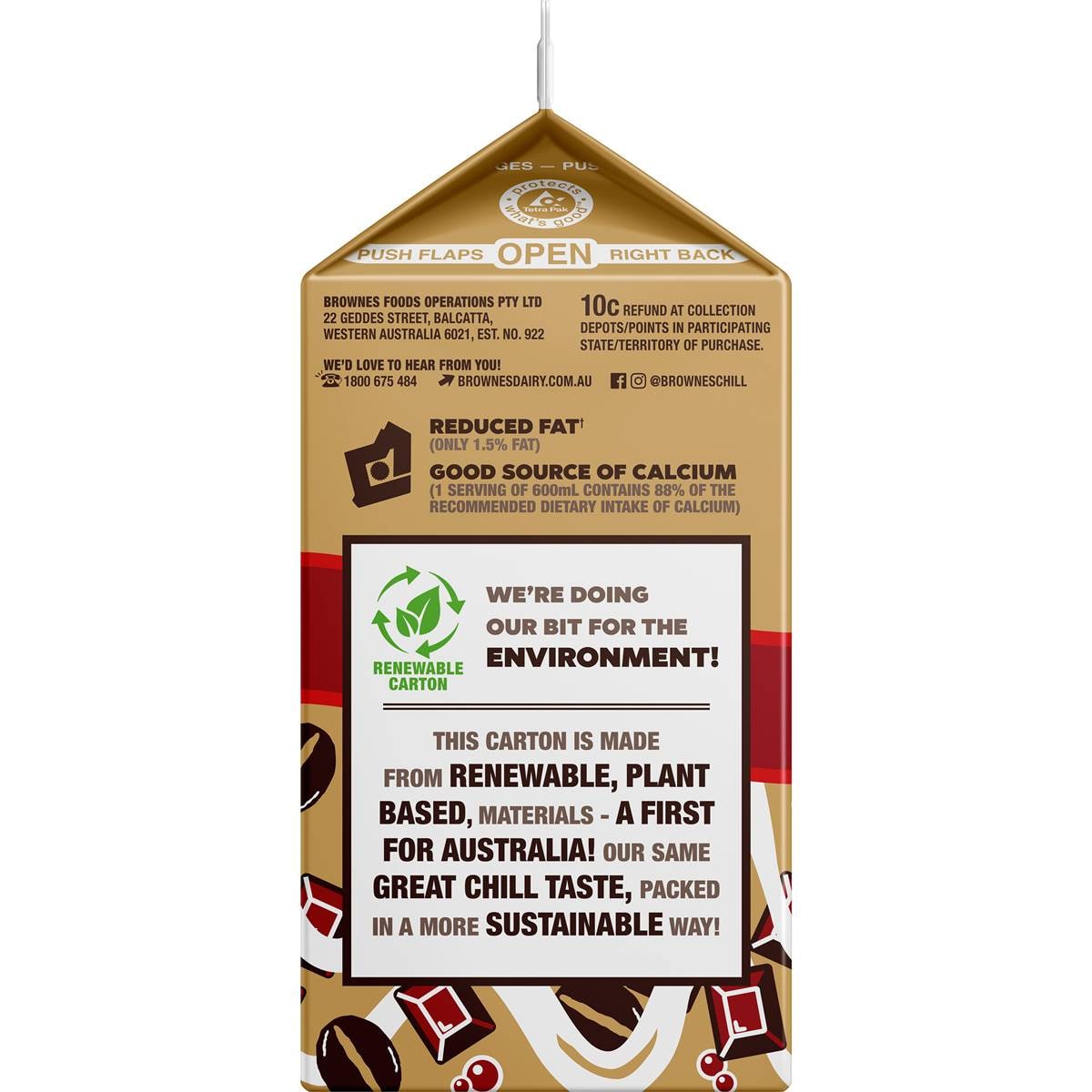 Brownes Chill Original Mocha 600ml | Woolworths