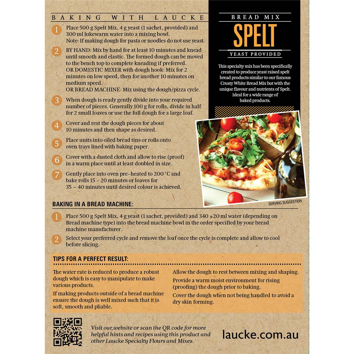 Laucke Spelt Bread Mix 1kg | Woolworths