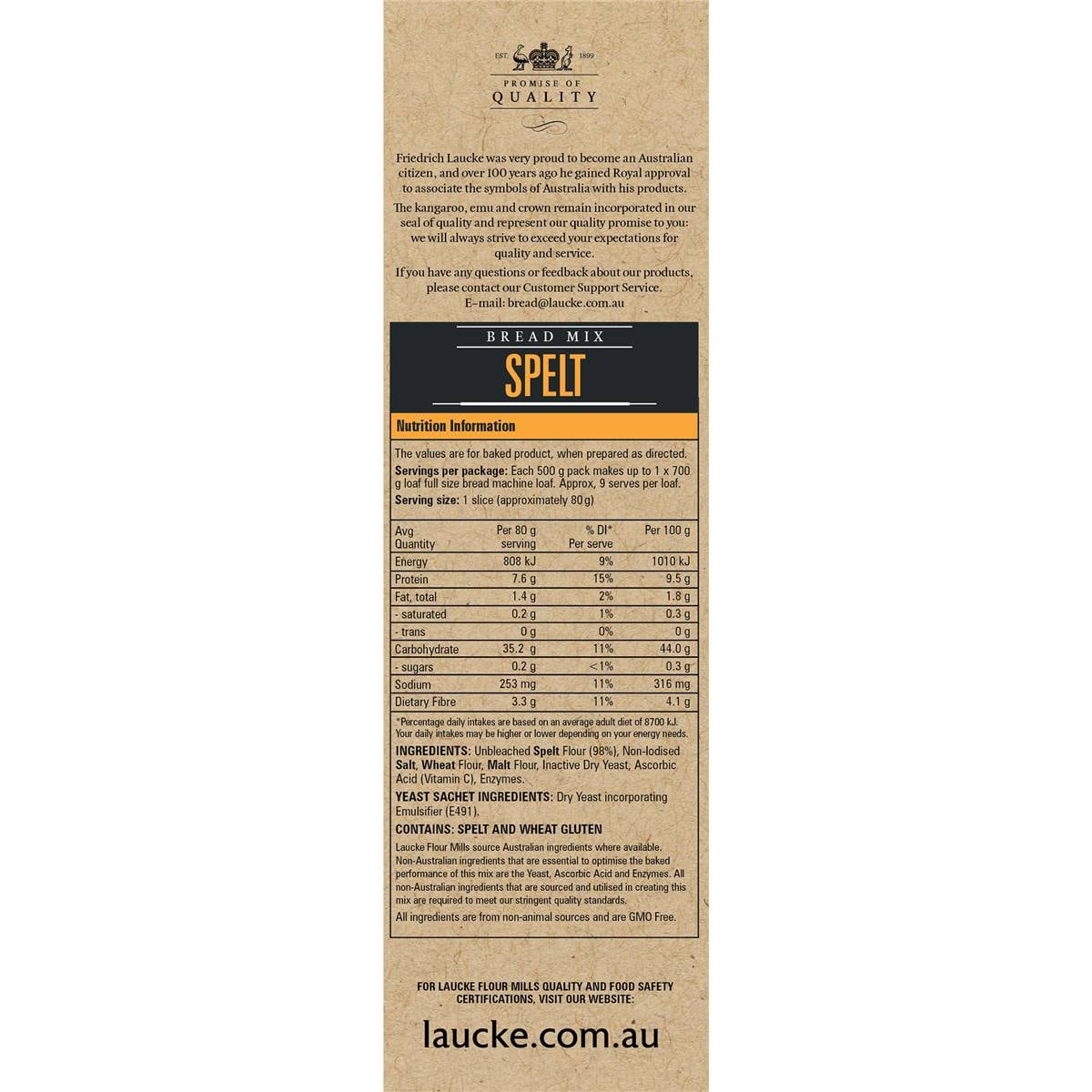 Laucke Spelt Bread Mix 1kg | Woolworths