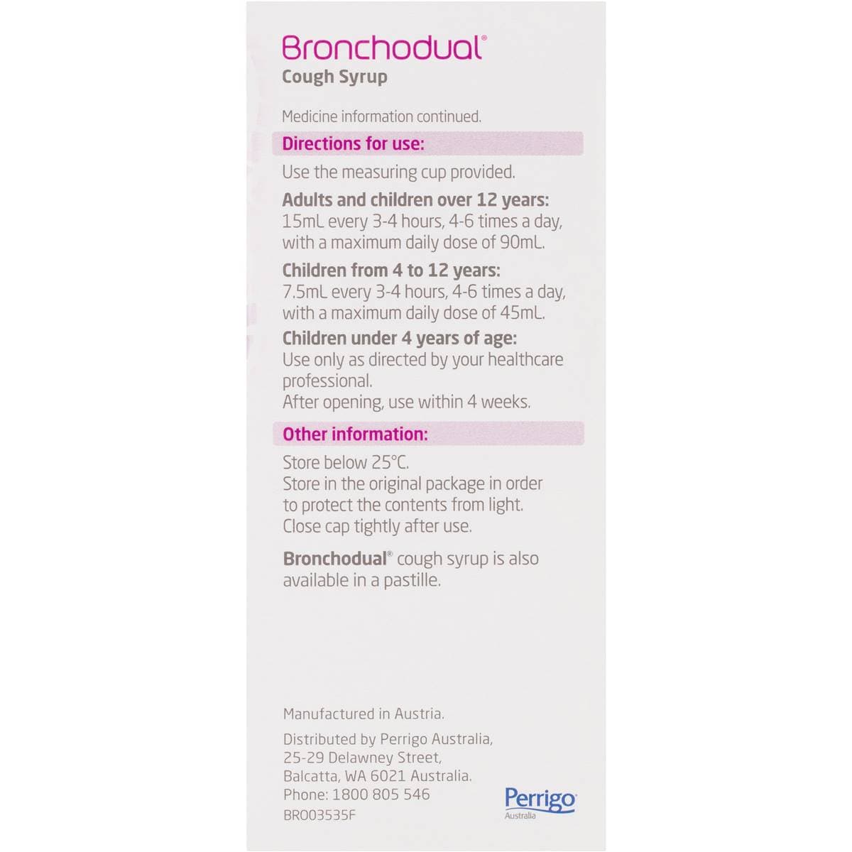 Bronchodual Cough Syrup 120ml | Woolworths