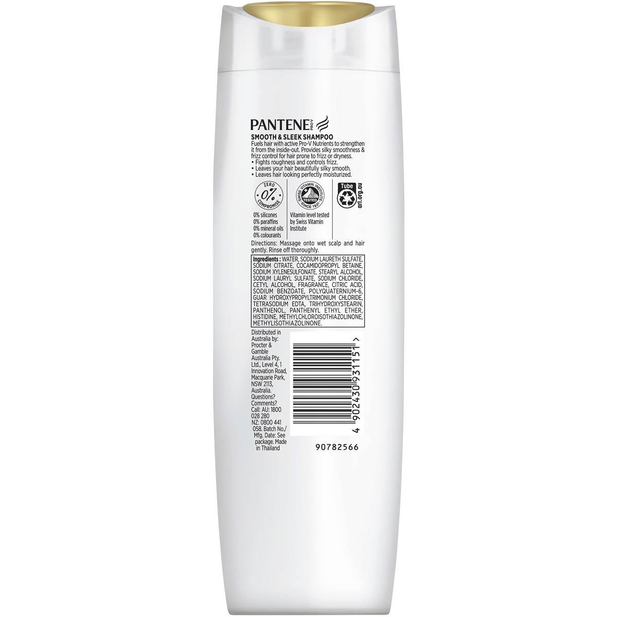 Pantene Pro-v Smooth & Sleek Shampoo For Frizzy Hair 375ml | Woolworths