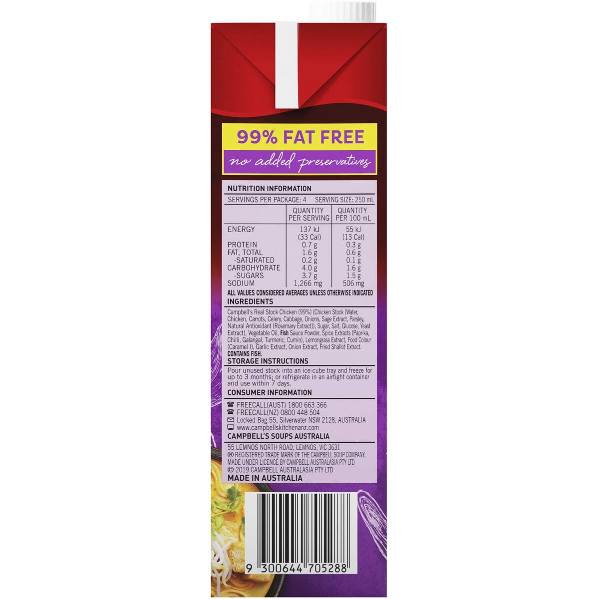 Campbell's Real Stock Malaysian Laksa Base 1l | Woolworths