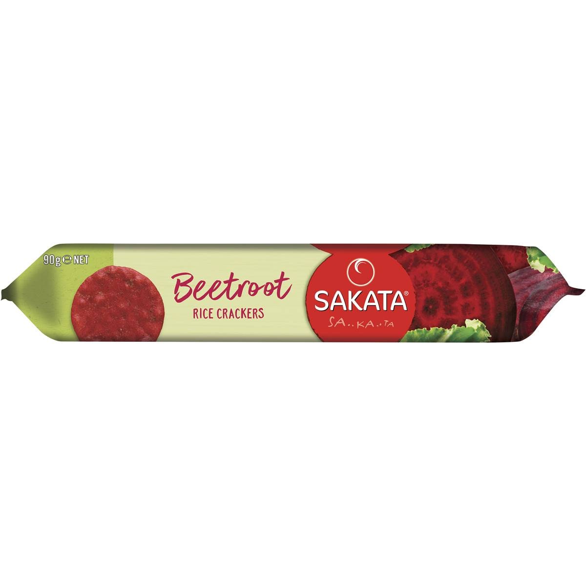Sakata Rice Crackers Beetroot 90g | Woolworths
