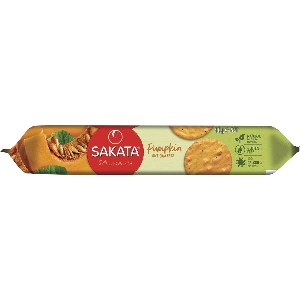 Sakata Rice Crackers Pumpkin 90g | Woolworths