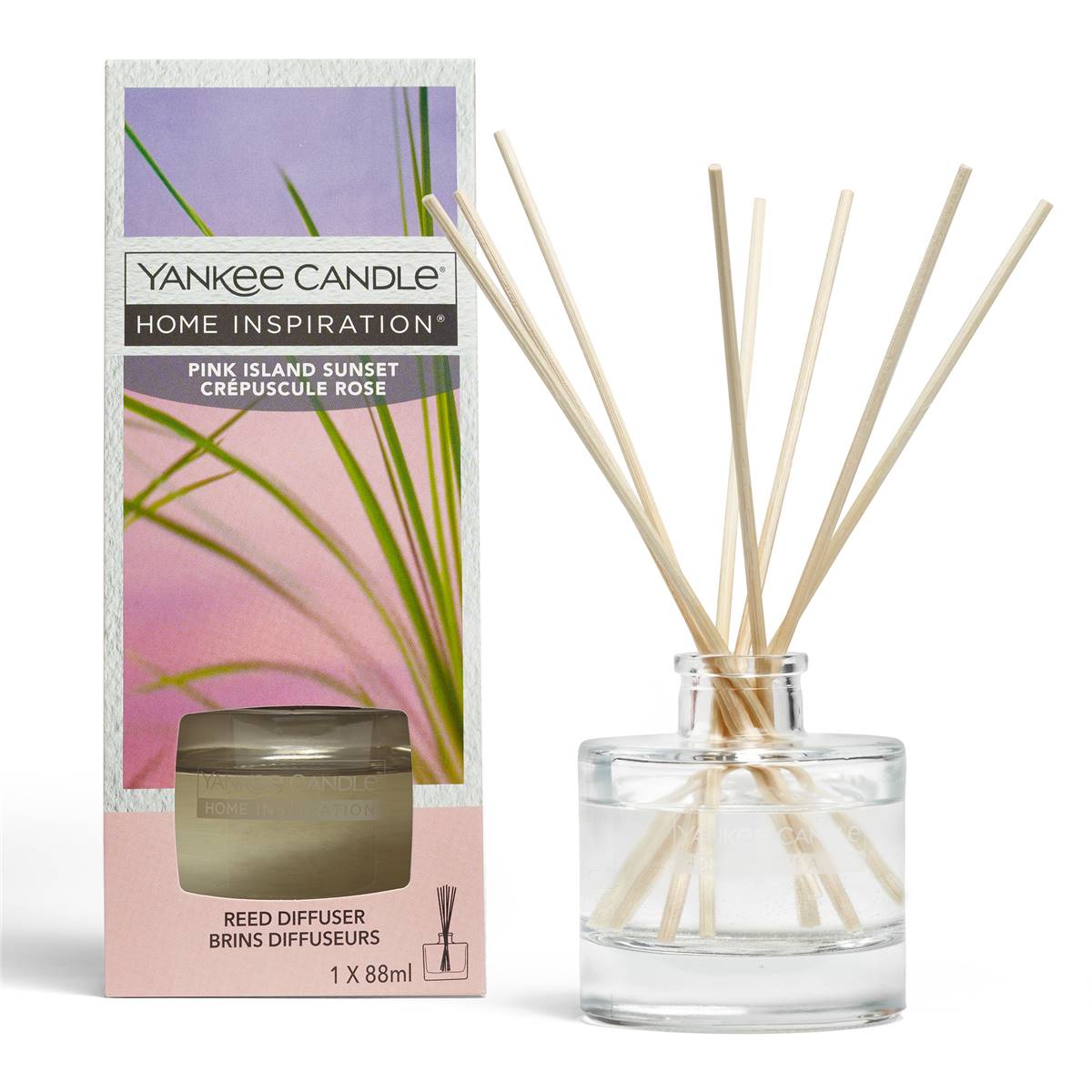Yankee Candle Home Inspiration Pink Island Sunset Reed Diffuser 88ml ...