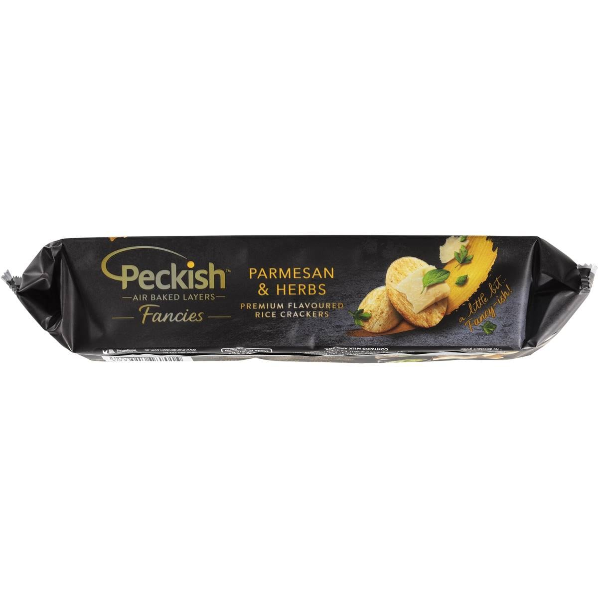 Peckish Fancies Parmesan & Herbs Rice Crackers 90g | Woolworths