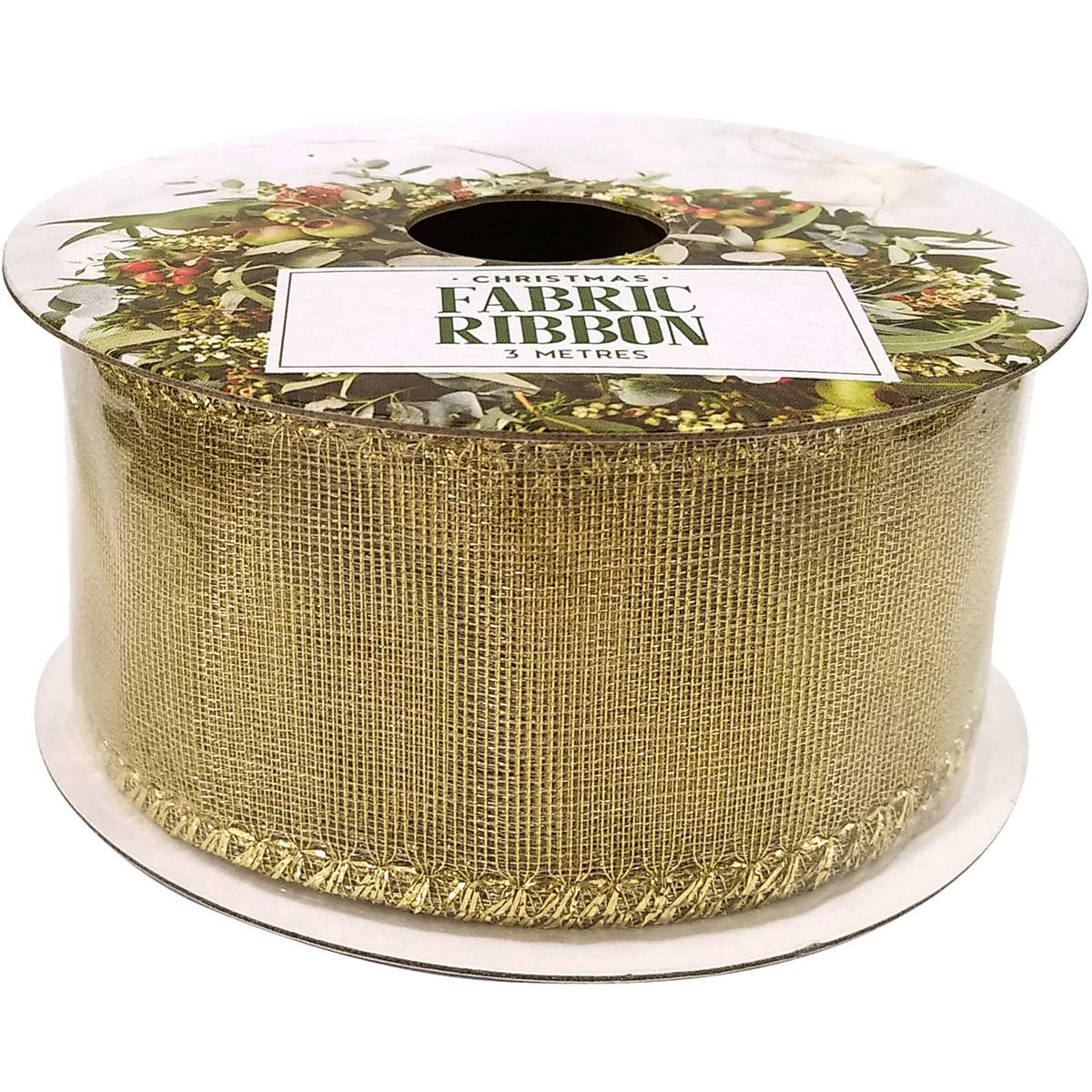 Christmas Fabric Ribbon 3m Assorted Each | Woolworths