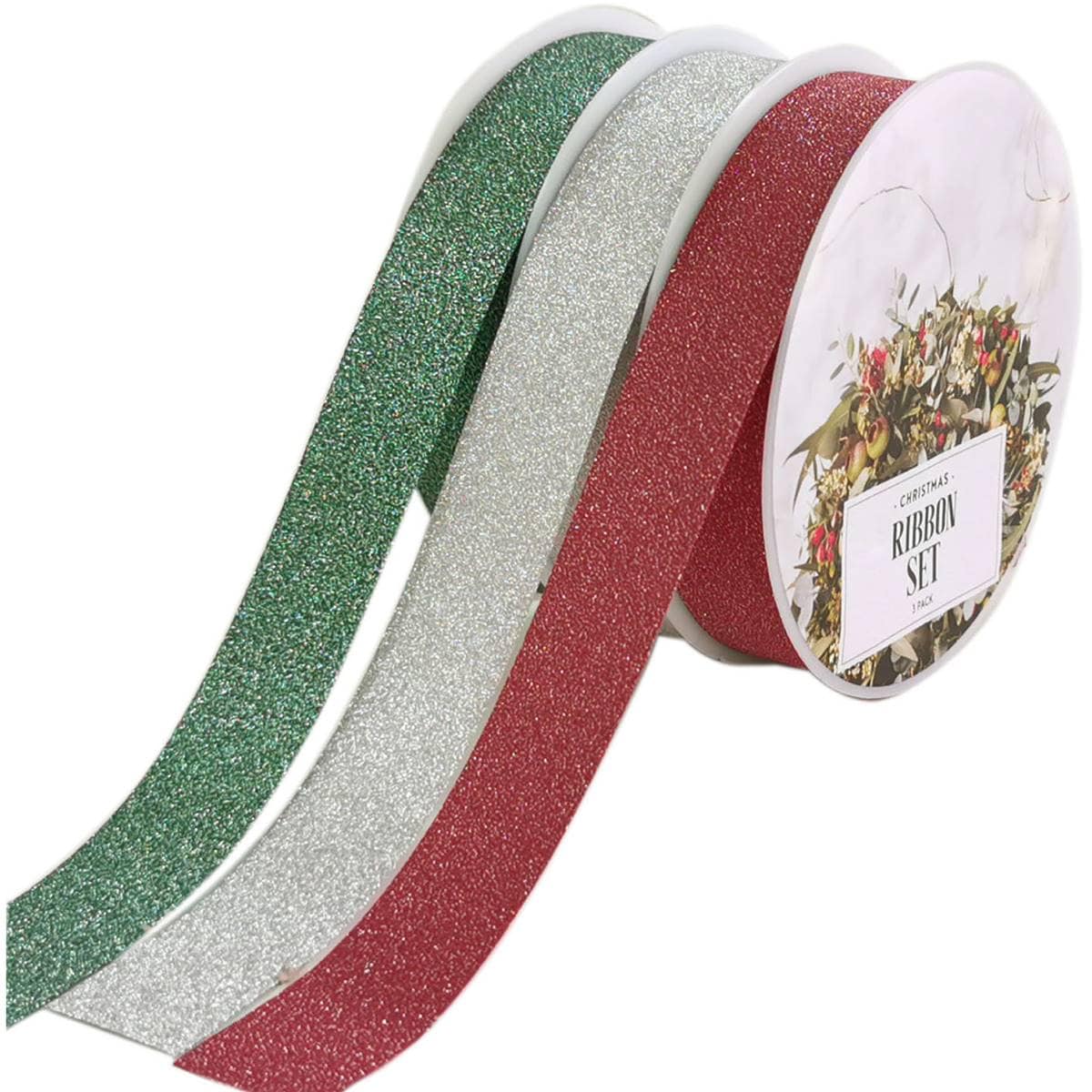 Christmas Ribbon Set Assorted 3 Pack | Woolworths