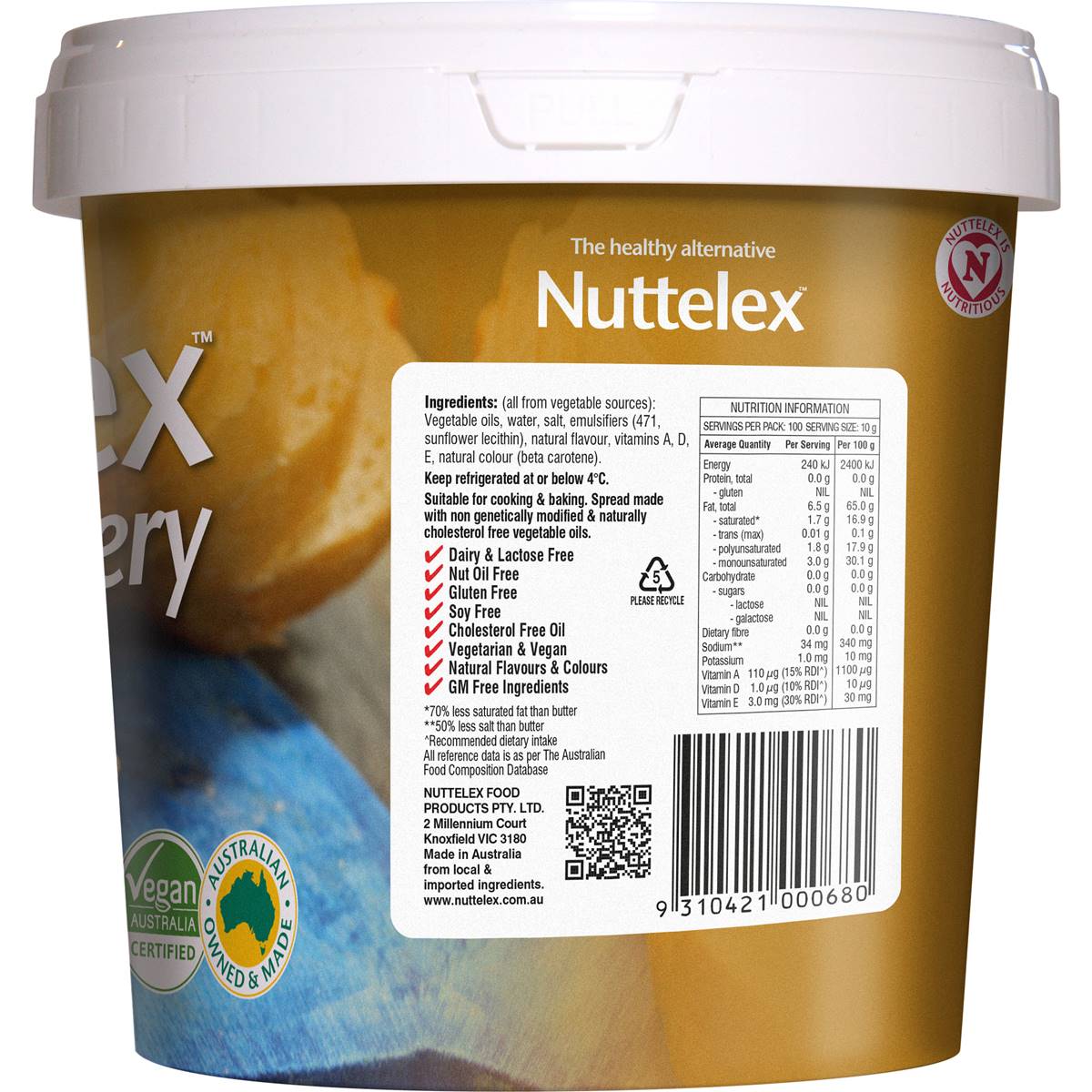 Nuttelex Buttery 1kg | Woolworths