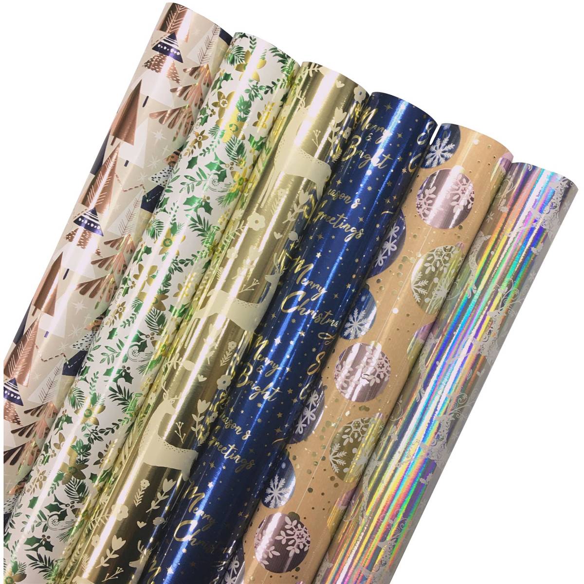 Christmas Foil Wrapping Paper 5m Assorted Each | Woolworths